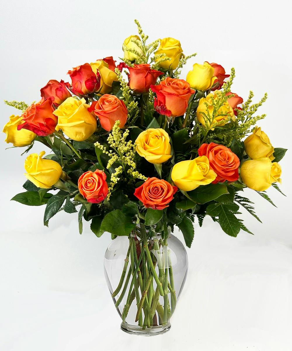 Sunrise Splendor Orange Rose Bouquet | Norton's Florist