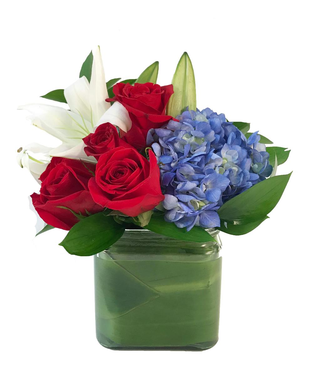 Independence Day Flower Cube | Norton's Florist Birmingham AL