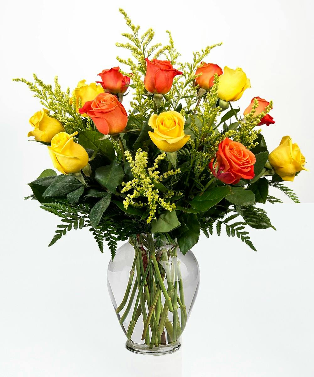 Sunrise Splendor Orange Rose Bouquet | Norton's Florist