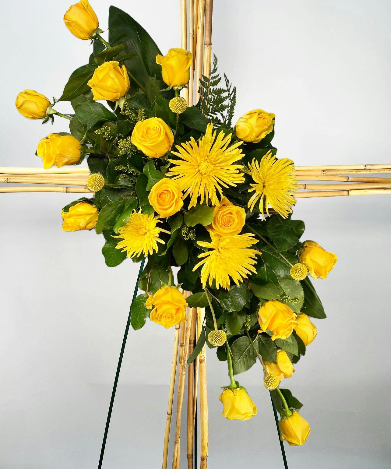 River Cane Cross | Birmingham Religious Funeral Flowers